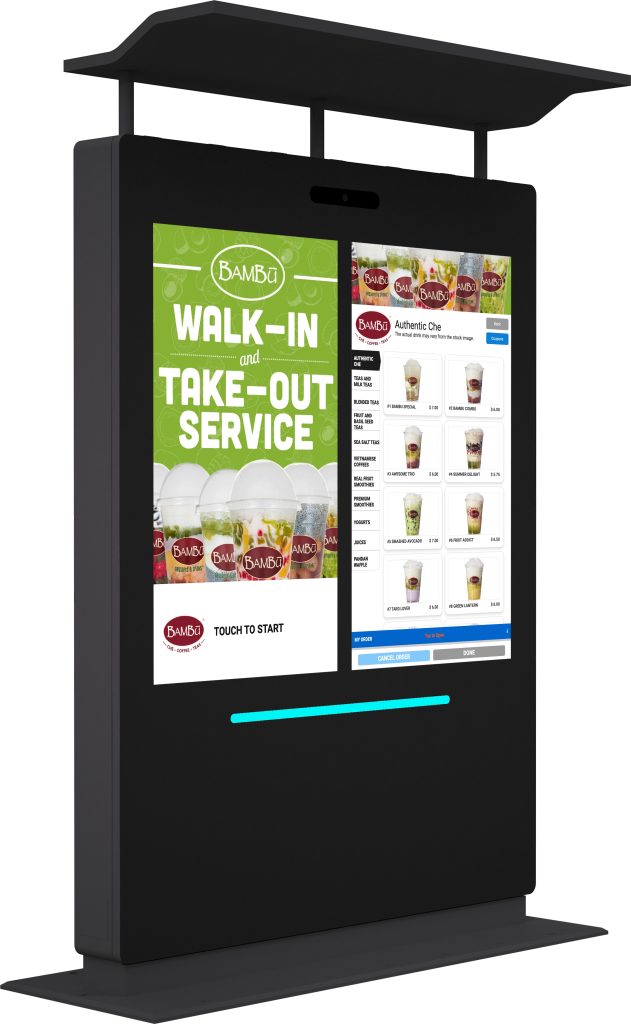55" Outdoor Drive Thru Digital Menu Board D2 Series Dual Screens IP-65 ...